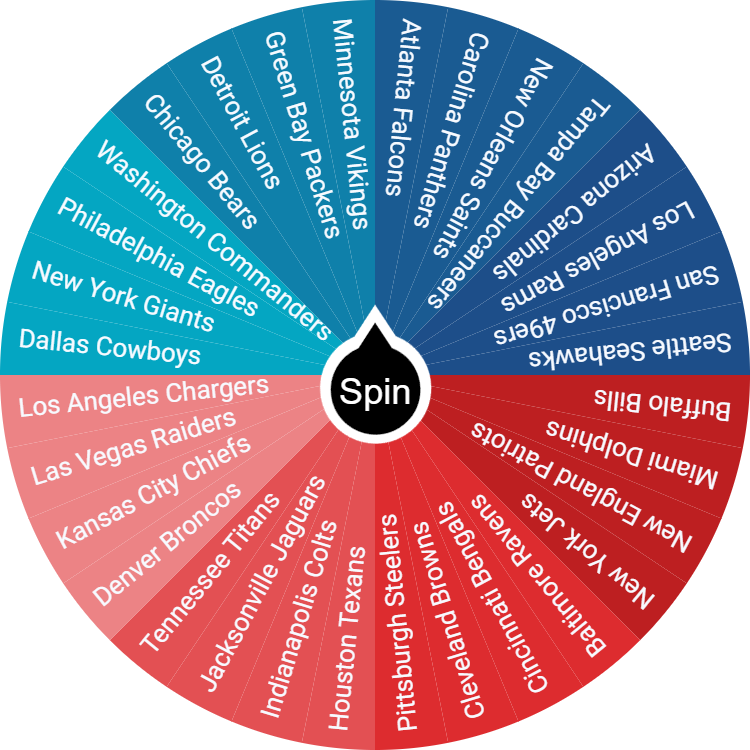 Football NFL Teams | Decision Wheel - Random Picker