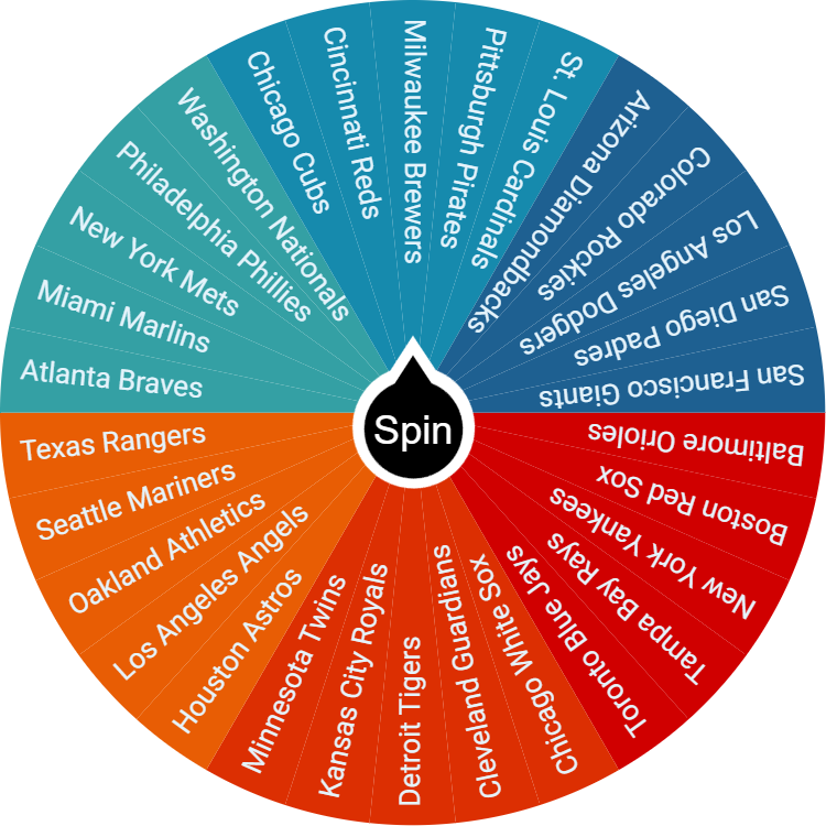 Random MLB Teams Wheel Picker | Decision Wheel - Random Picker