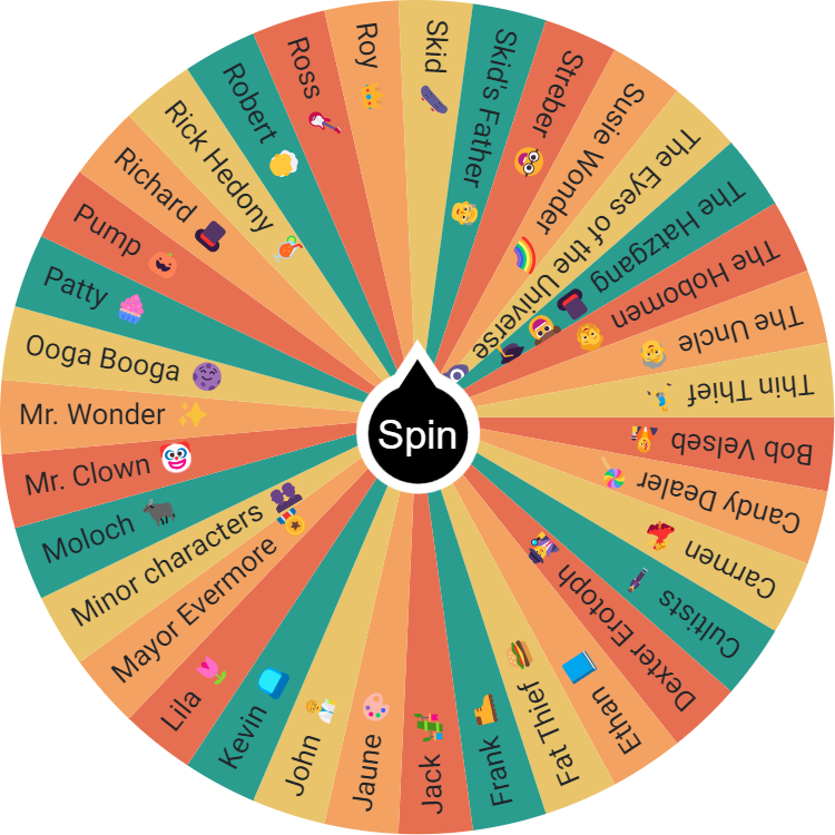 Spooky Month Characters | Decision Wheel - Random Picker